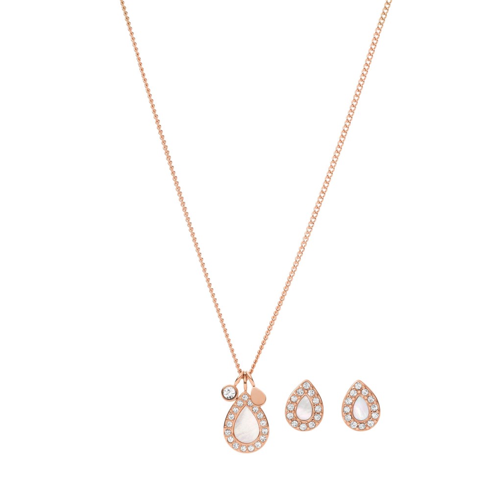Collier Fossil Acier doré Rose Collection Jewelry JF04029791